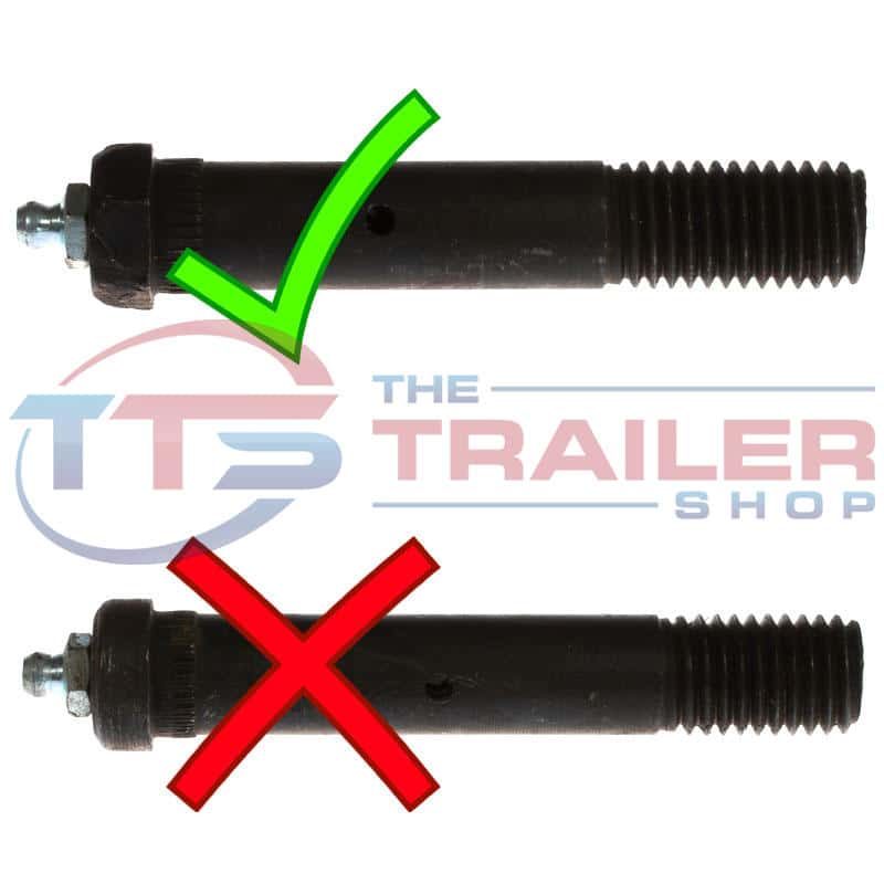 Shackle Bolt M18 x 100mm Knurled Greasable Long Thread - The Trailer Shop