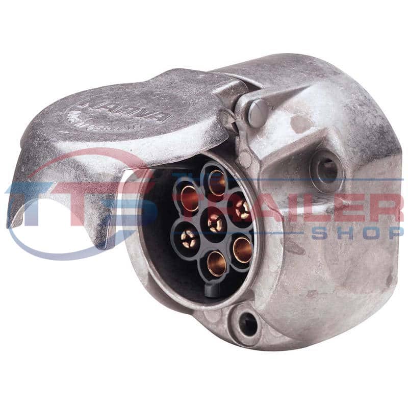 Narva 7 Pin Large Round Metal Socket - The Trailer Shop