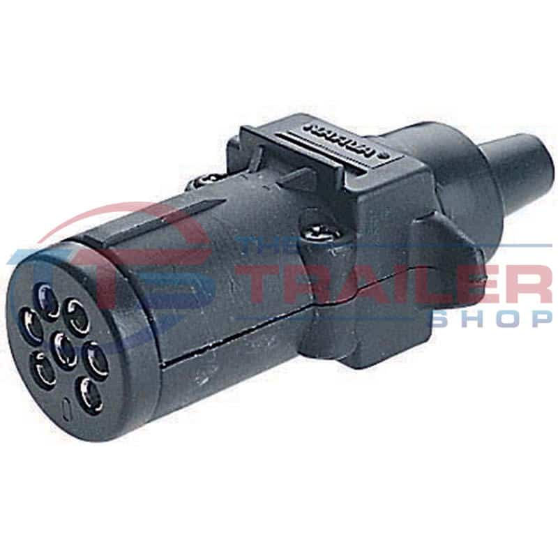 Narva 7 Pin Small Round Plastic Plug - The Trailer Shop