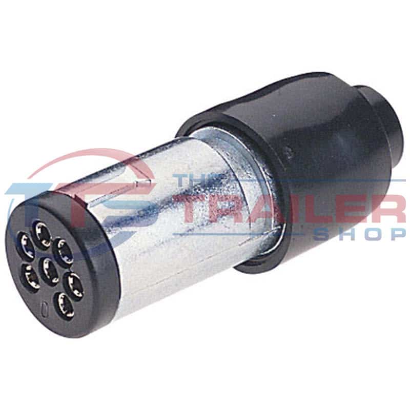 Narva 7 Pin Small Round Metal Plug - The Trailer Shop