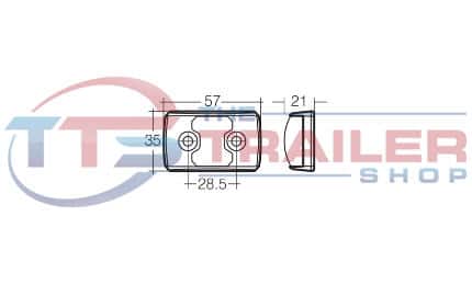 Narva Model 14 LED Front End Outline Marker Lamp (White) - The Trailer Shop