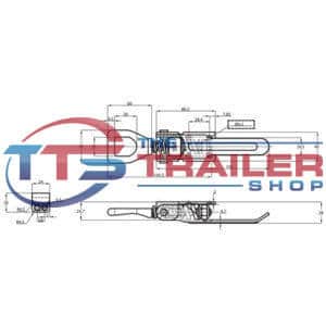 Tray Body Over Centre Fastener & Hook - The Trailer Shop
