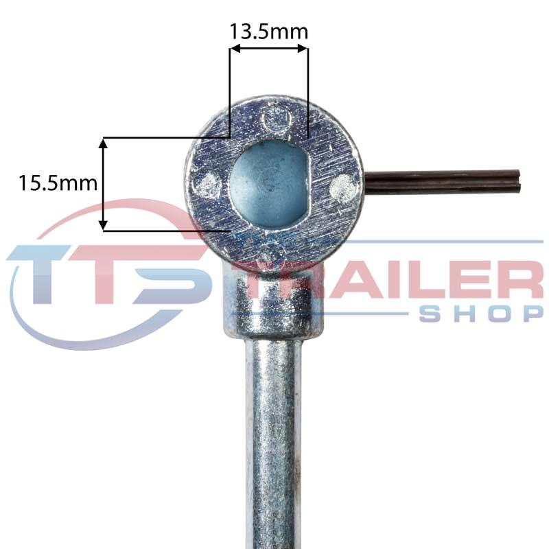 Jockey Wheel Handle With Roll Pin Manutec - The Trailer Shop