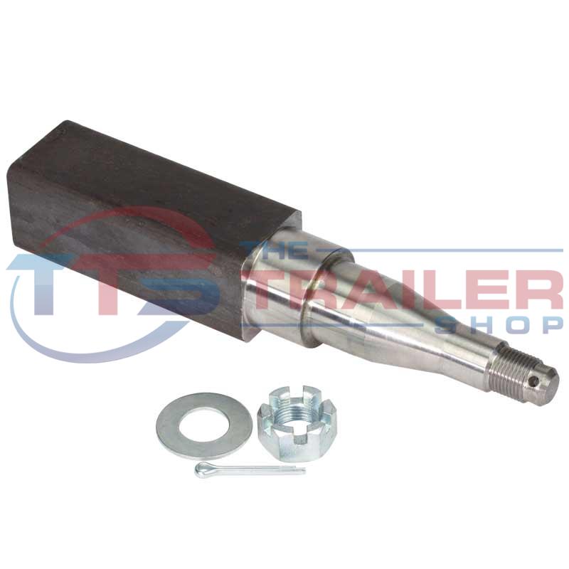 Stub Axle 45mm Square x 250mm SL (Slimline, Ford) Turned - The Trailer Shop