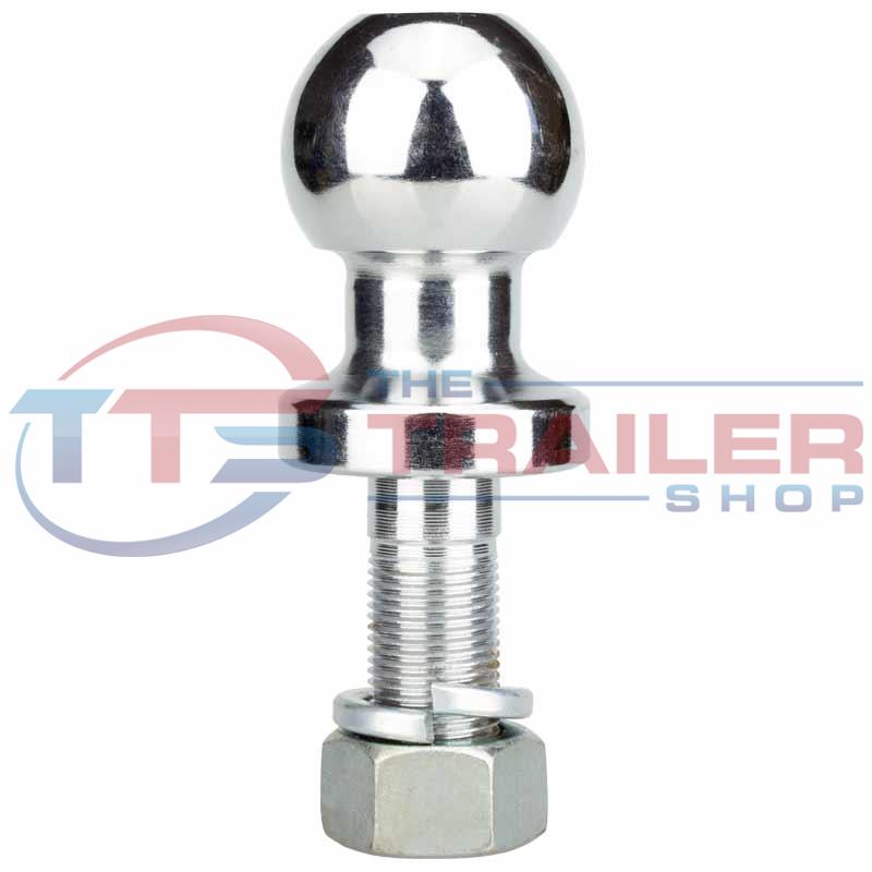 50mm Towball 3.5t - 7/8" x 62mm Shank Chrome - The Trailer Shop