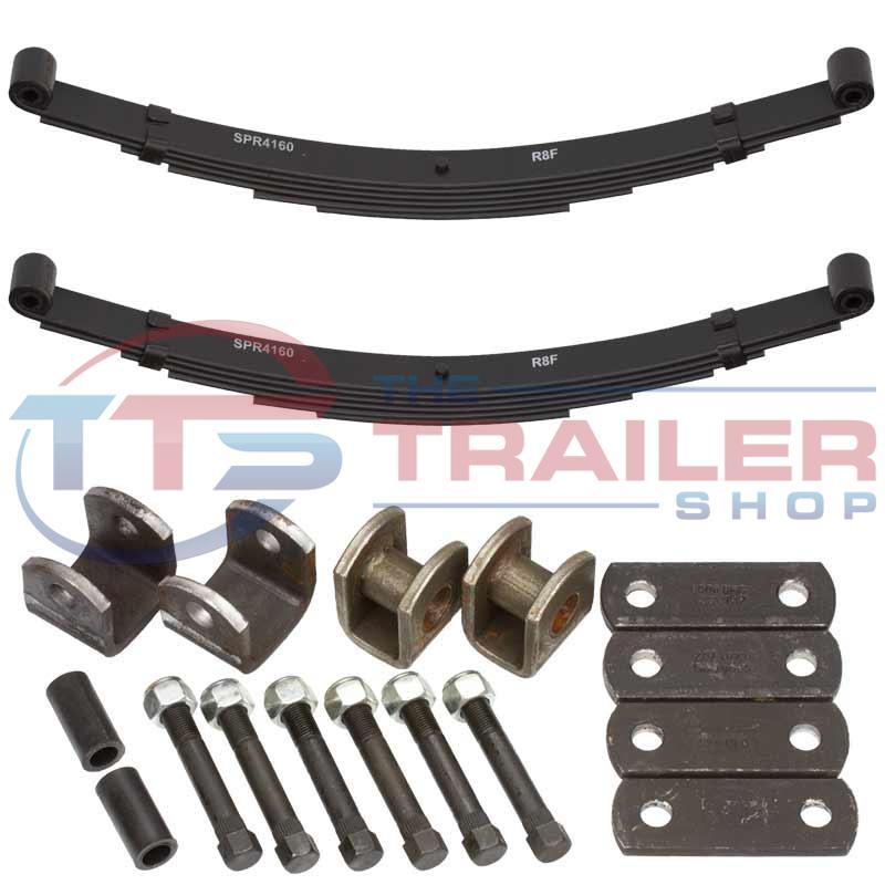 Rogers 6 Leaf Shackle Spring Kit 45mm 710mm - The Trailer Shop