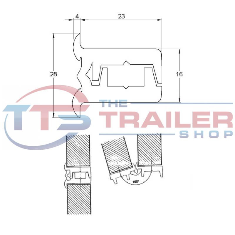 Centaflex Continuous Hinge 3m - The Trailer Shop