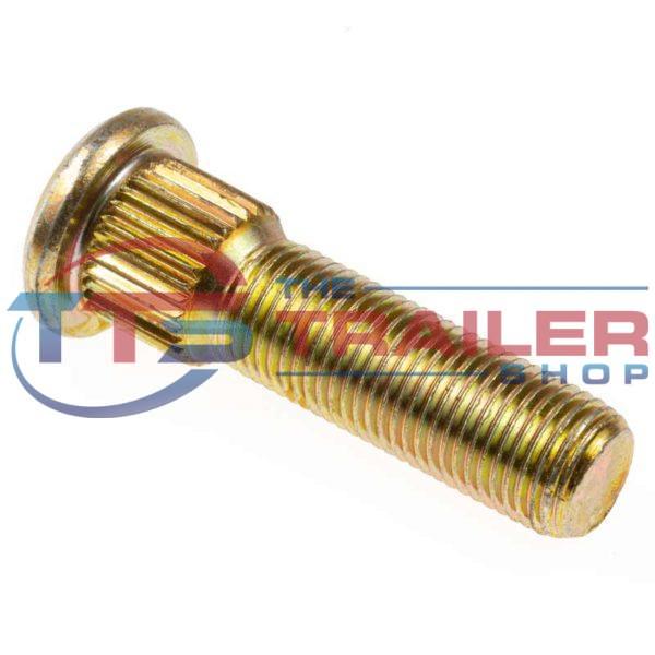 Wheel Stud 1/2" UNF Short Knurl Industrial Plated - The Trailer Shop