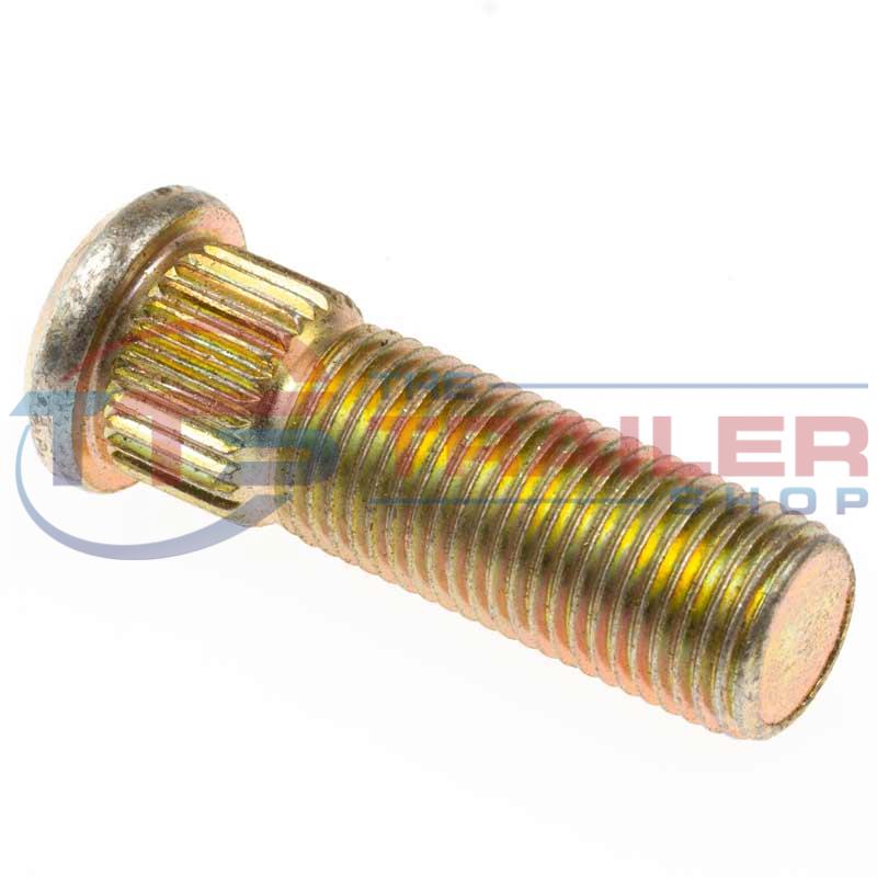 Wheel Stud 1/2" UNF Short Knurl Plated - The Trailer Shop