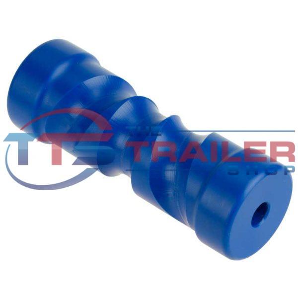 Self Centering Roller 8" Blue Nylon 17mm Bore - The Trailer Shop