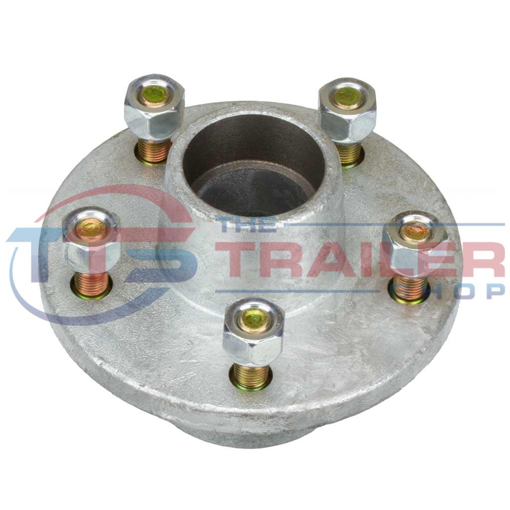 5.5" 5 stud HT Hub Galvanised - Studs & Nuts Only - The Trailer Shop