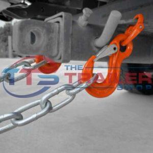 Vehicle Chain Safety Hook Set 8mm 4000Kg Orange - The Trailer Shop