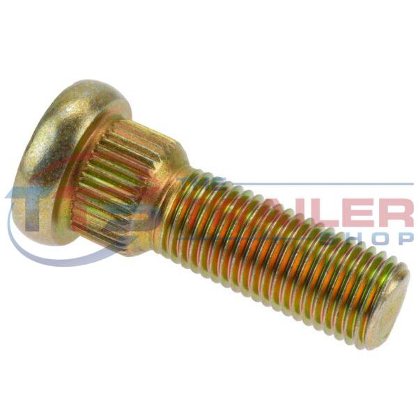 Wheel Stud 7/16" UNF Long Knurl Plated - The Trailer Shop