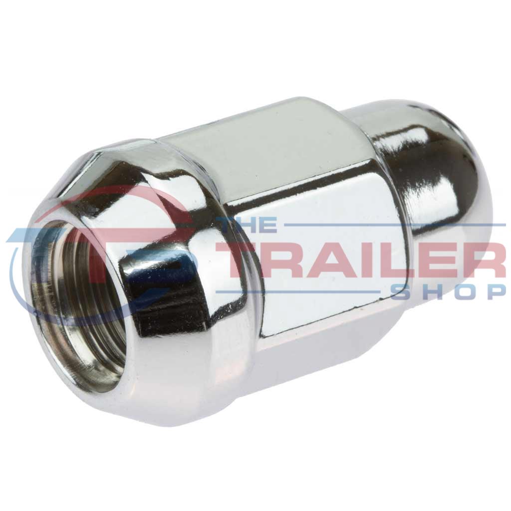 Wheel Nut 1/2" UNF 60º Chrome - Acorn - 19mm Head - The Trailer Shop