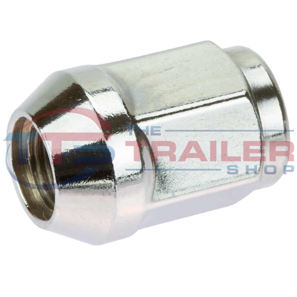 Wheel Nut 1/2" UNF 60º Chrome - 21mm Head - The Trailer Shop