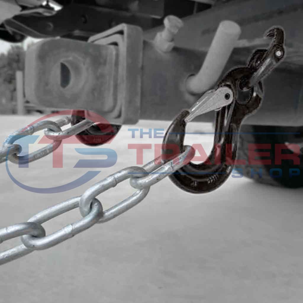 Vehicle Chain Safety Hook Set 8mm 4000Kg Black - The Trailer Shop