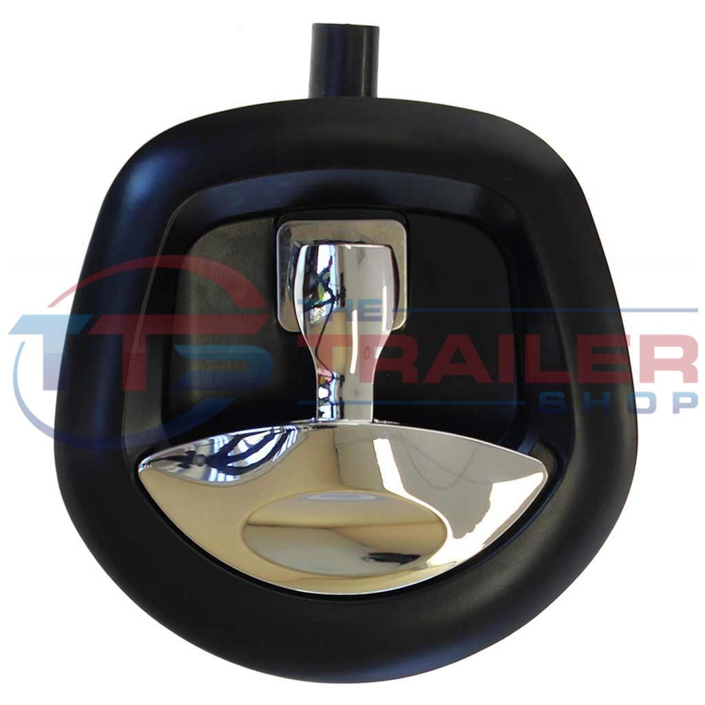 Whale Tail Lock Black Body & Chrome Handle - The Trailer Shop