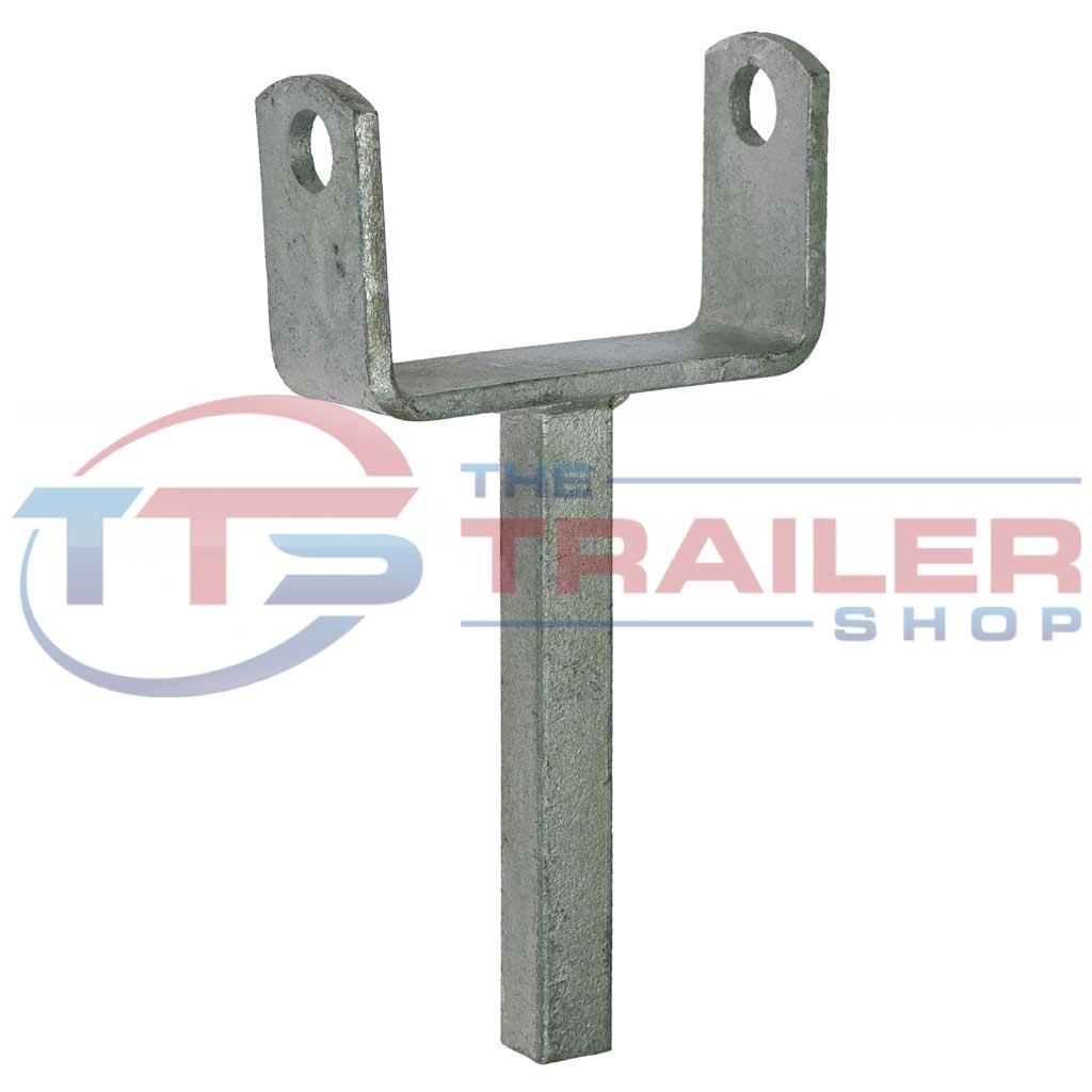 4" Flat Single Stem Roller Bracket 17mm Hole 6"x20mm Square Stem ...
