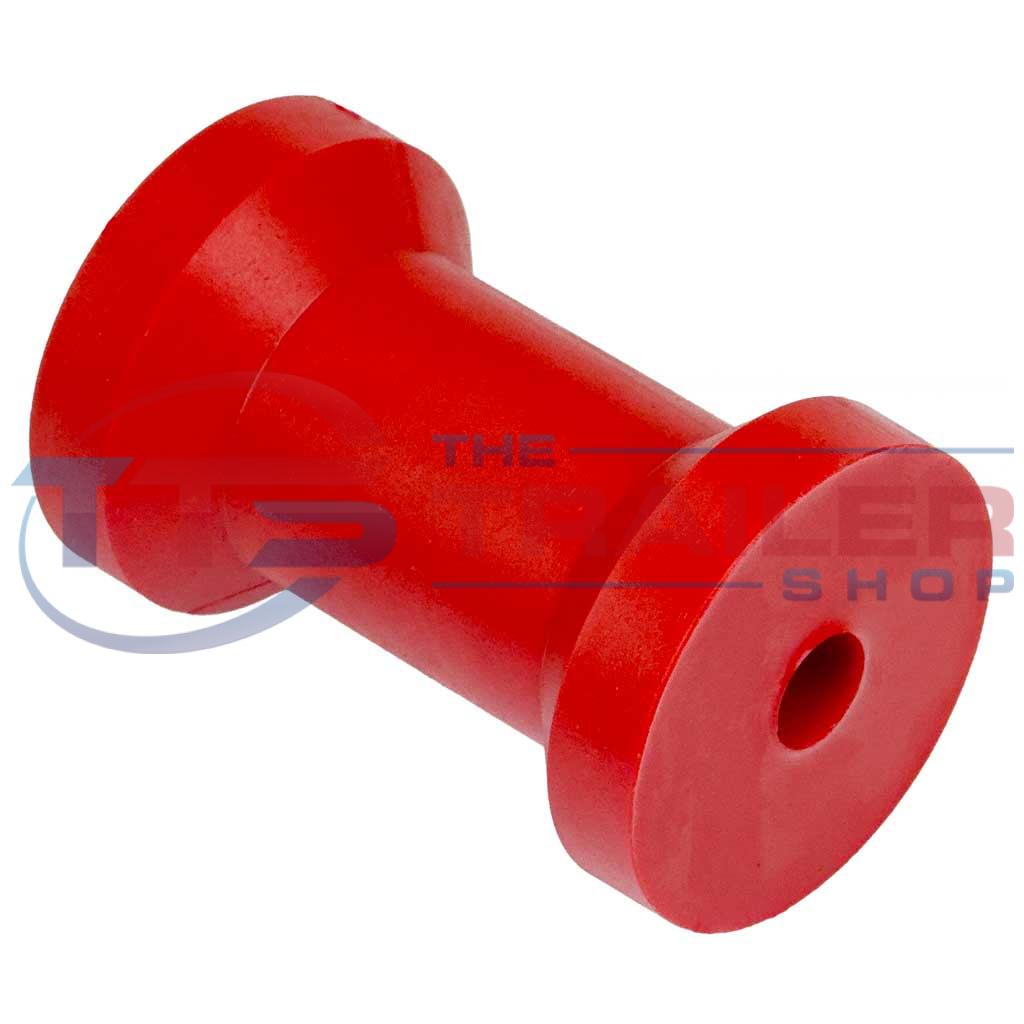 Keel Roller 4 1/2" Soft Red Poly Roller 17mm Bore - The Trailer Shop
