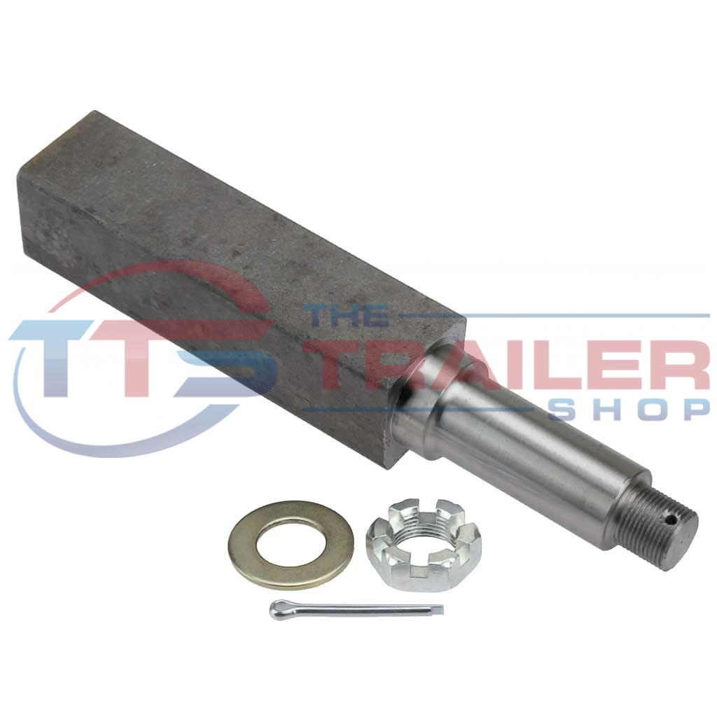 Stub Axle 50mm Square x 300mm Parallel (Ford) Turned - The Trailer Shop